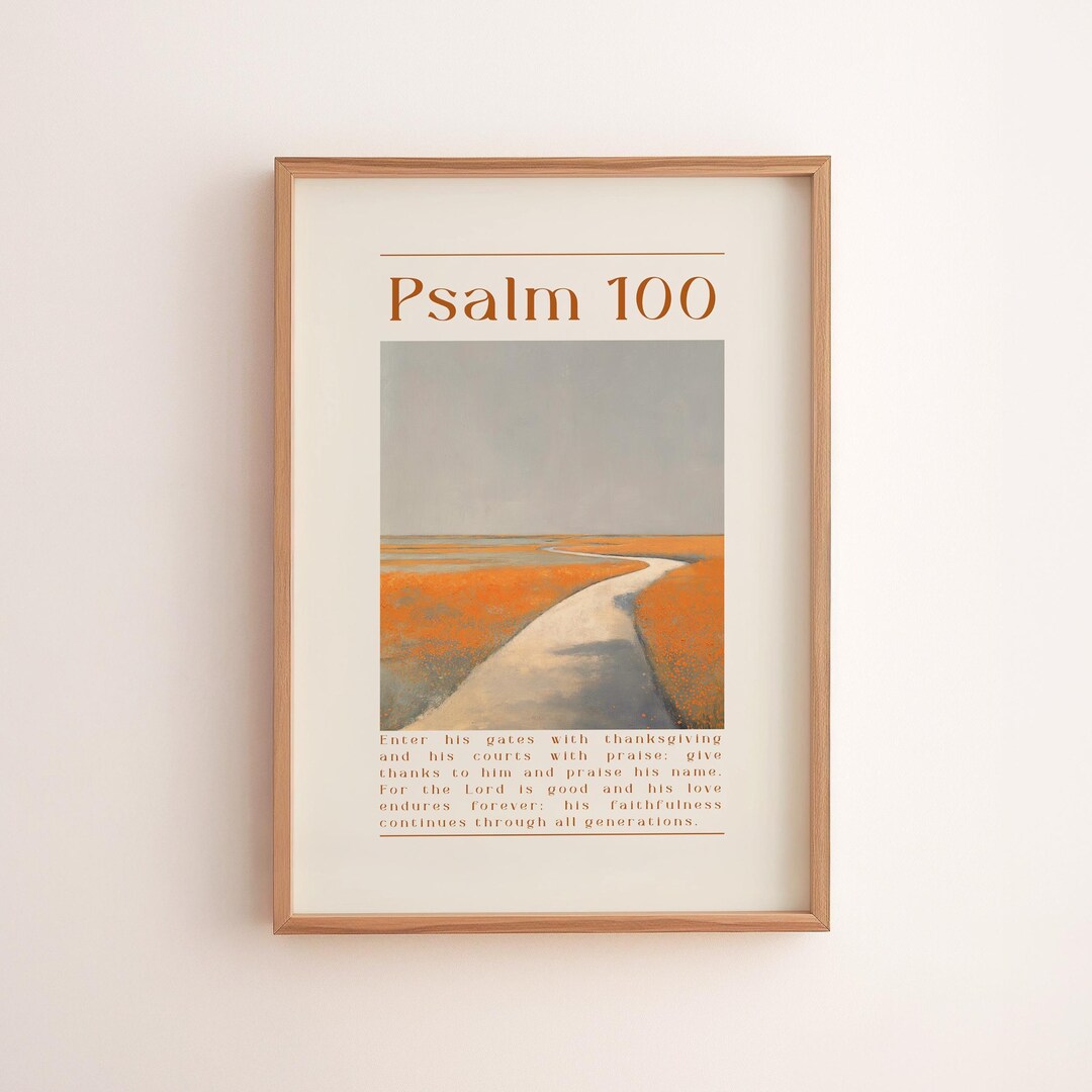 Printable Psalm 100 Artwork - Peaceful Pathway, Spiritual Wall Art ...