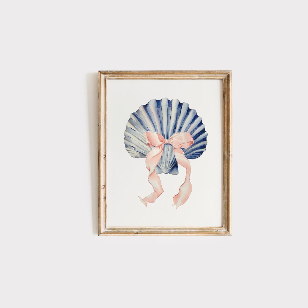 Seashell Coquette Wall Art: Coastal Beach Decor (digital Download) - Etsy