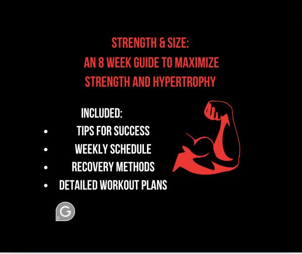 An 8-week Guide to Maximize Strength and Hypertrophy - Etsy