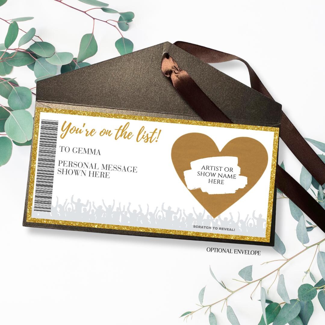 Concert Scratch Card Voucher: Surprise Ticket for Any Event - Etsy UK
