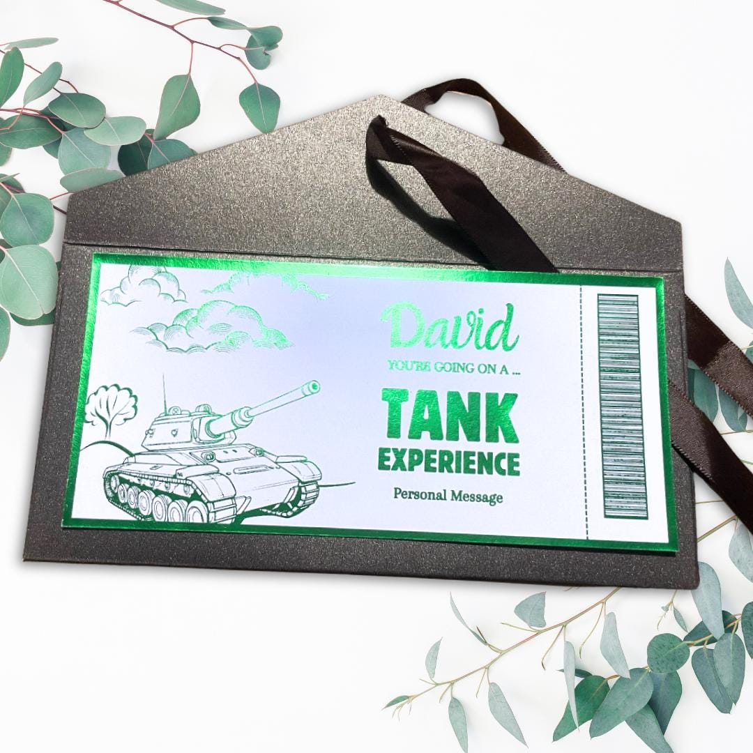 Shiny Foil Ticket - Tank Experience - Army - Obstacle Course ...