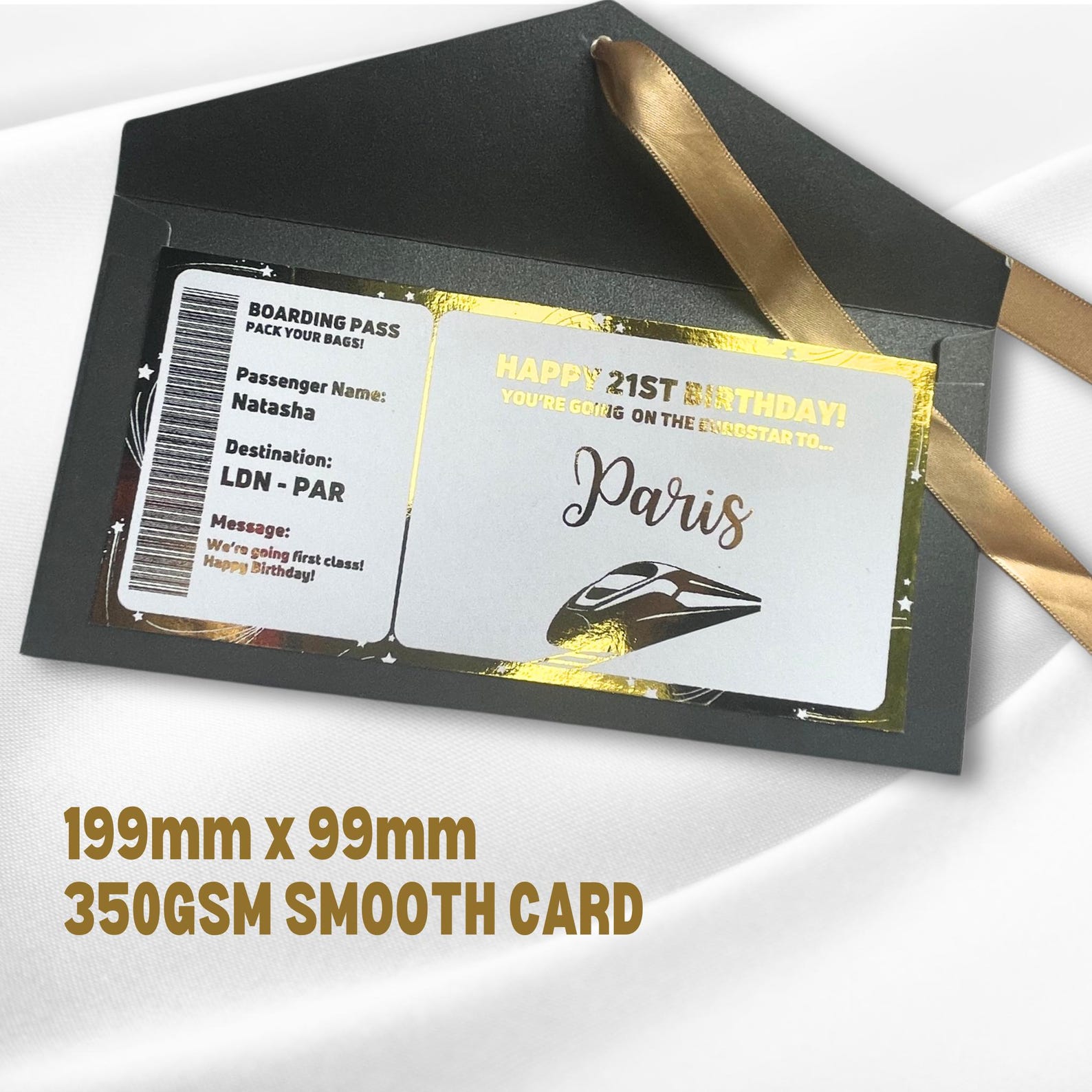 Euro Train - Ticket - Boarding Pass - Birthday - Paris -holiday ...