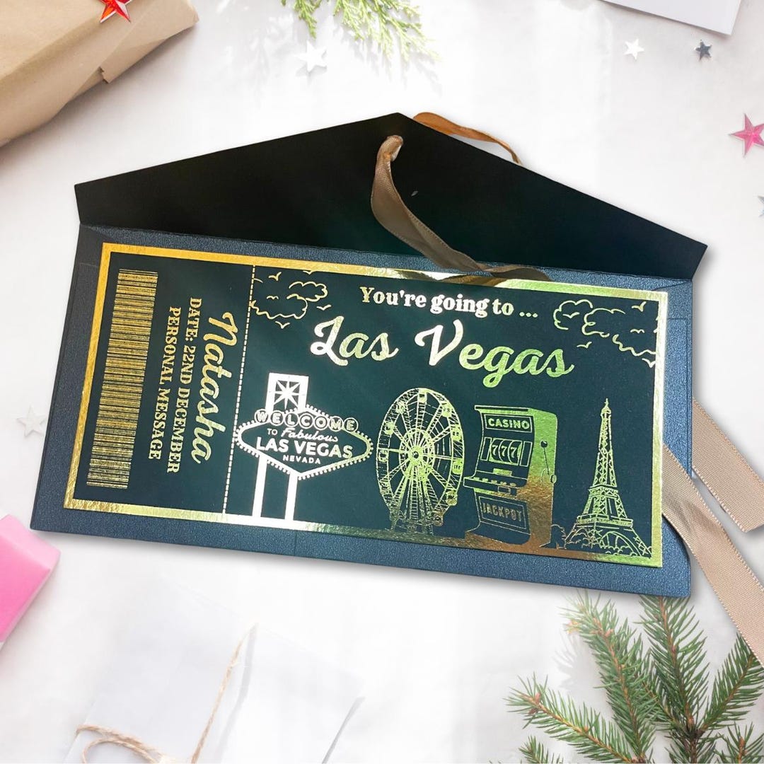 Las Vegas Holiday - Printed Ticket - Boarding Pass - Birthday ...