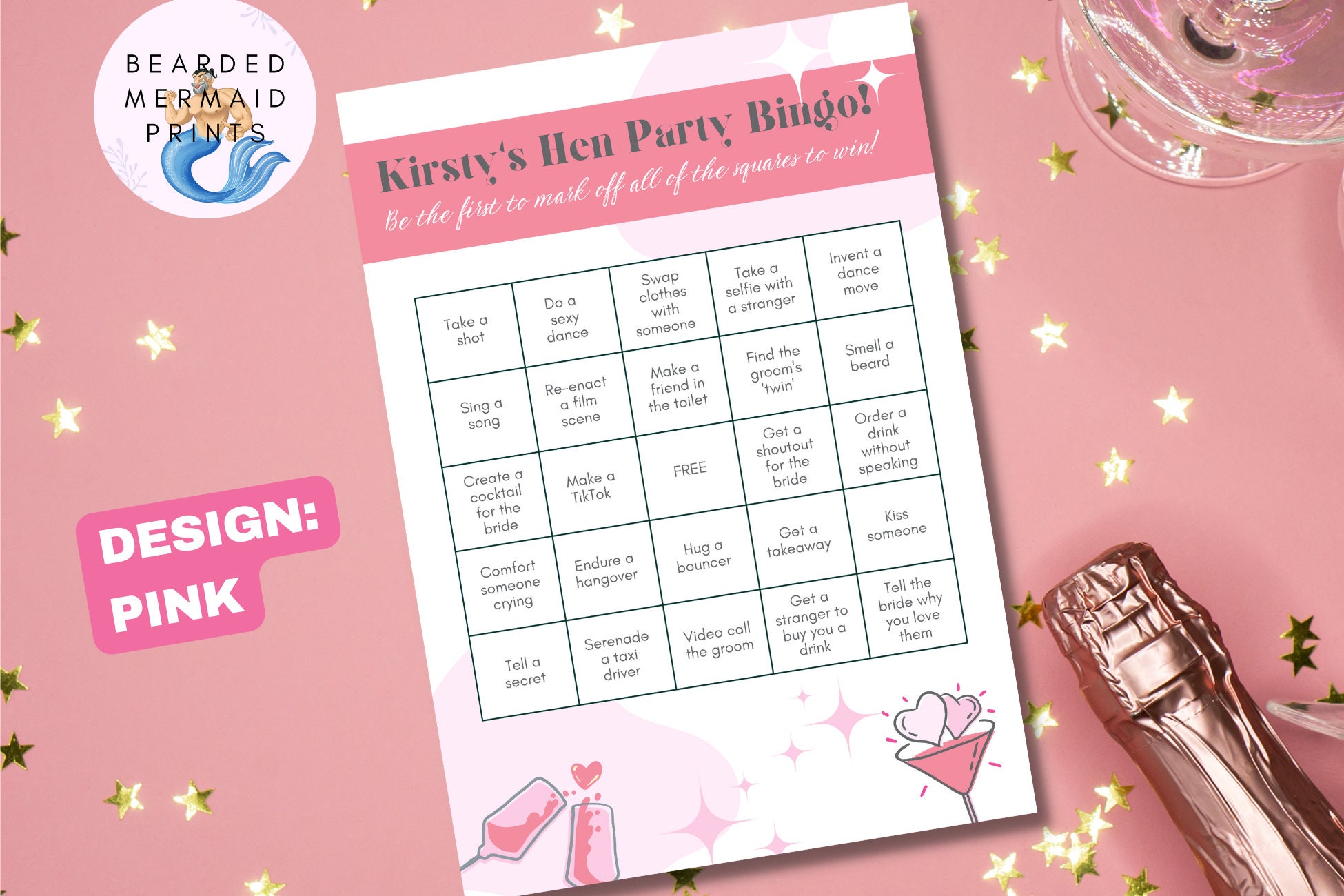 Personalized Hen Party Bingo Cards: Bride Tribe Icebreaker Games - Etsy UK