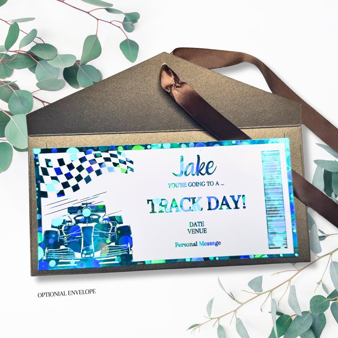 Personalized Gold Foil Driving Experience Ticket: Car Racing Gift - Etsy