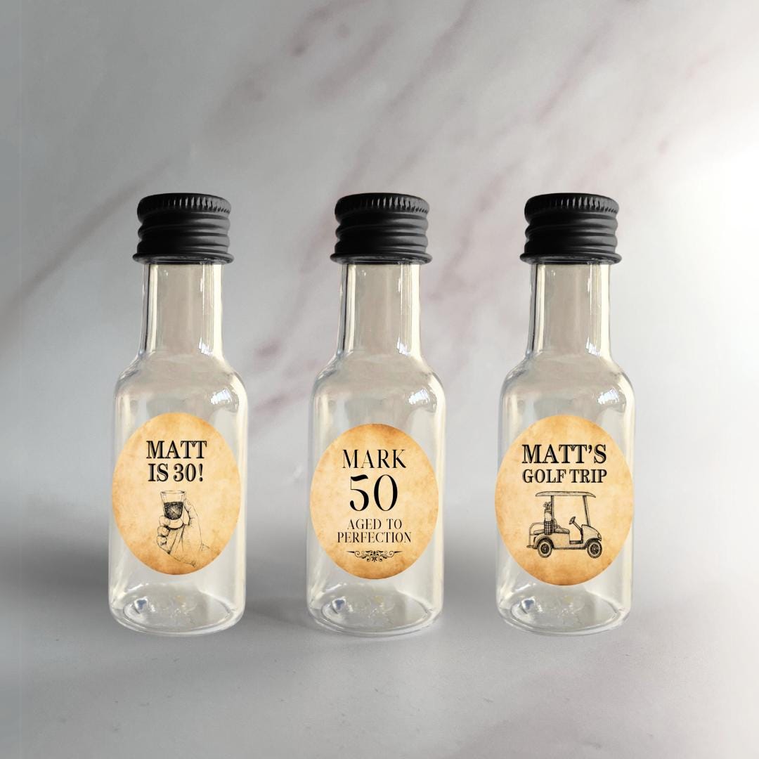 Birthday Party Miniature Bottles - Mini - Empty - Goodie Bag - Goody ...