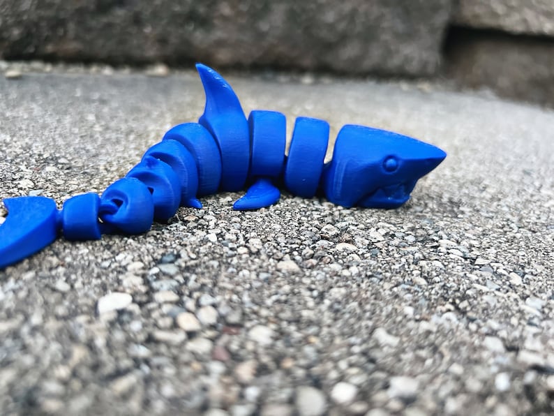 Flexible Fidget Toy Shark | Articulated | Cool 3d Printed Flexi Pocket ...
