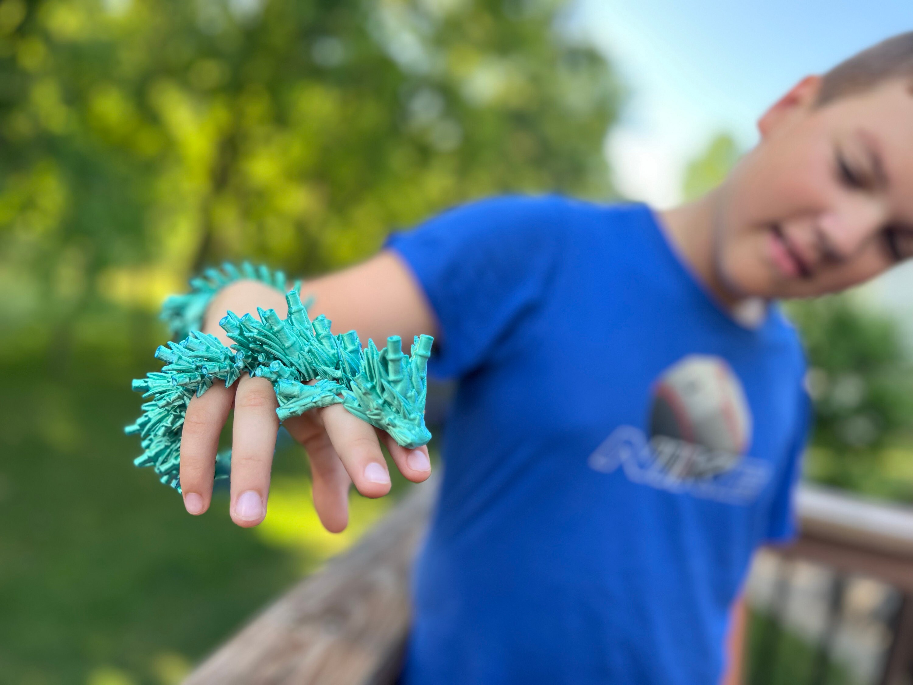 Flexible Fidget Toy | Bamboo Articulated Dragon | Multi Dual Color ...