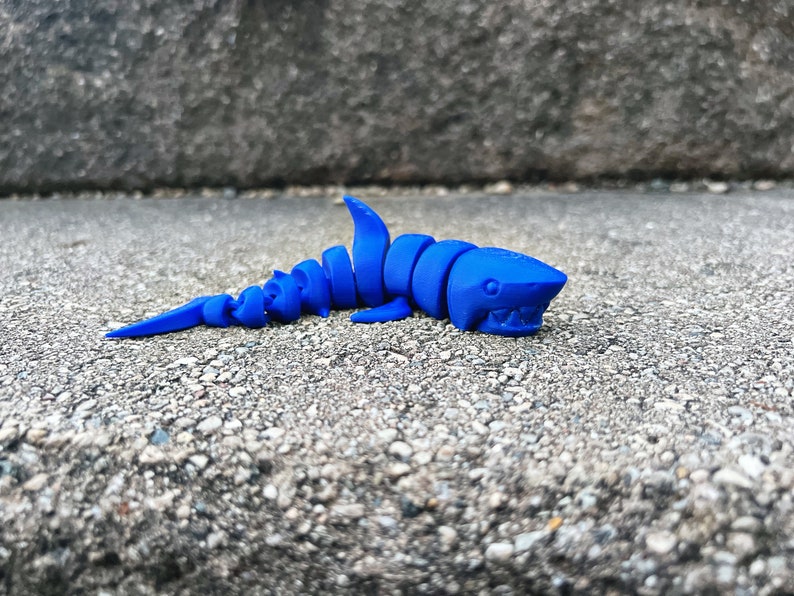 Flexible Fidget Toy Shark | Articulated | Cool 3d Printed Flexi Pocket ...