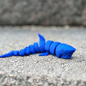 Flexible Fidget Toy Shark | Articulated | Cool 3d Printed Flexi Pocket ...