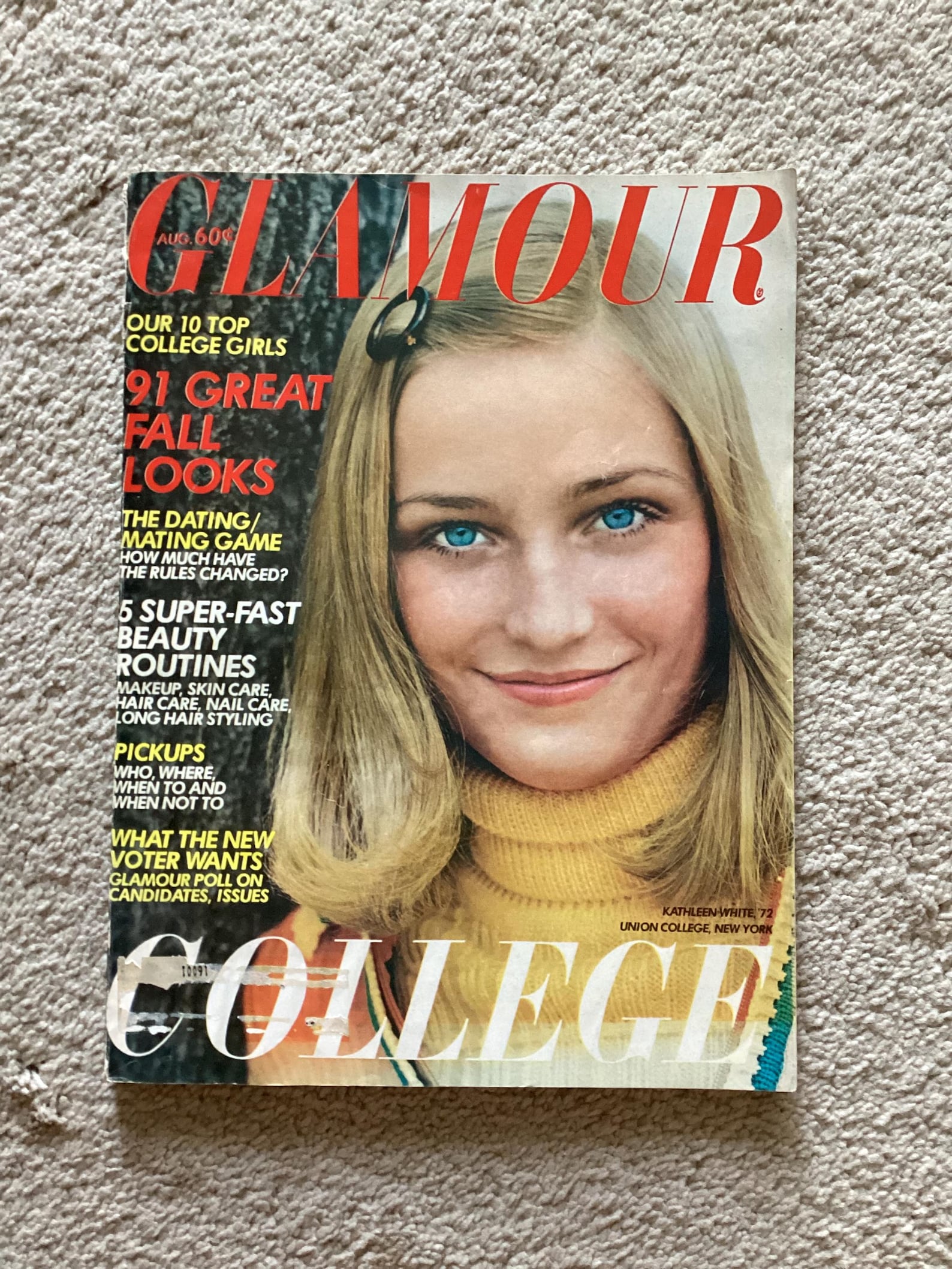 Vintage Glamour Magazine August 1972 College Issue - Etsy