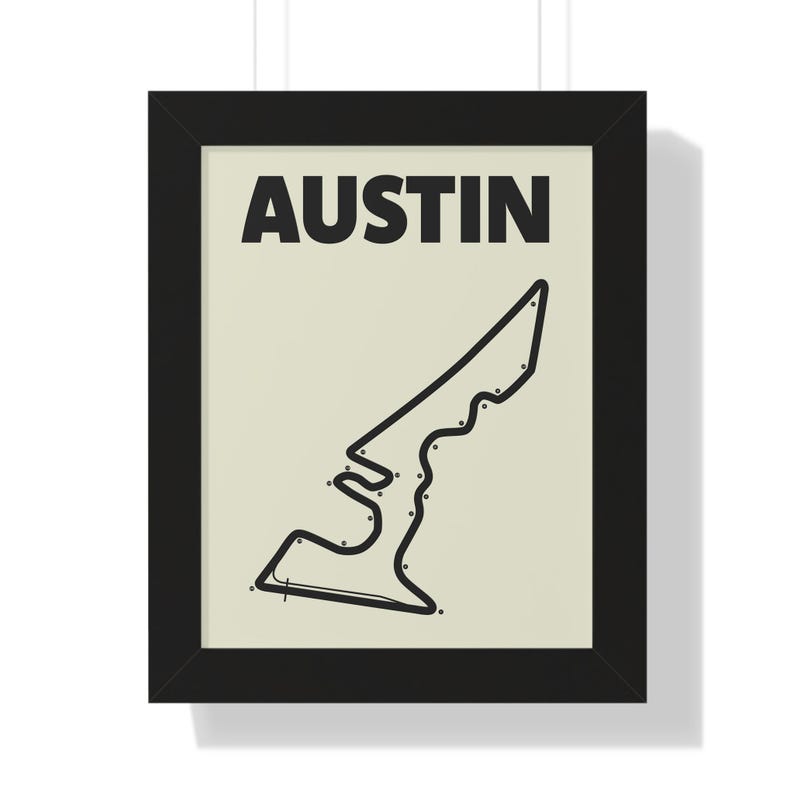 Modern Minimalist Circuit of the Americas Austin Formula 1 Track Poster ...