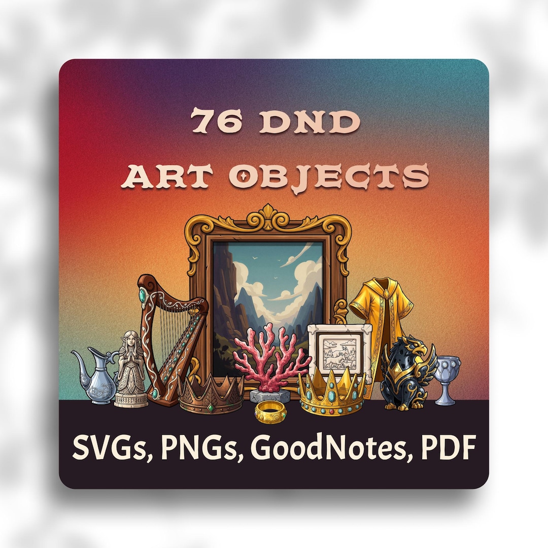 Dnd Art Objects Clipart | Fantasy Treasure & Trade Goods - Etsy