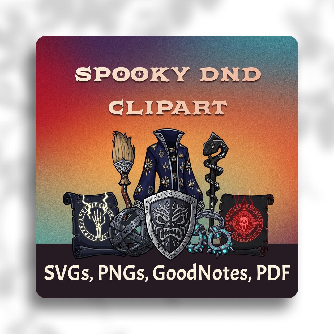 Spooky Dnd Magic Items Clipart - Haunted Treasures for Fantasy Creators ...
