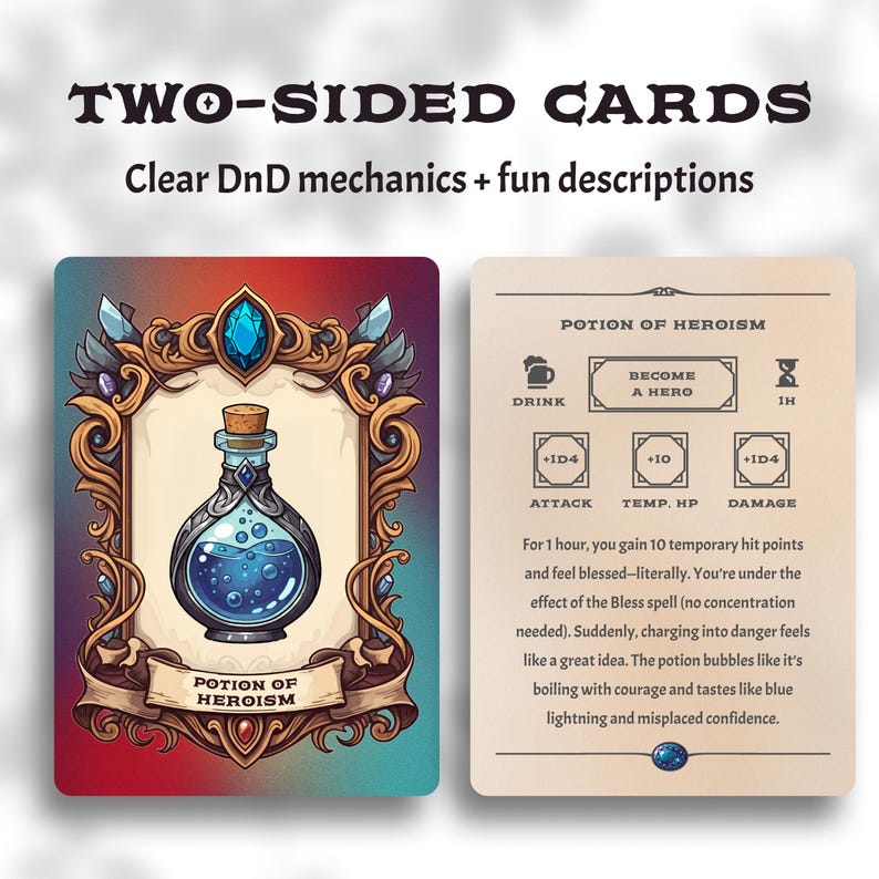 Dnd Potion Cards: 37 Printable 5e Magic Item Cards - Etsy