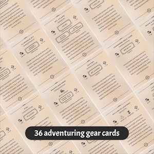 Dnd 5e Adventuring Gear – 36 Printable Item Cards - Etsy