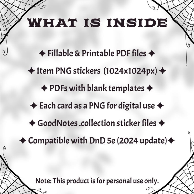Spooky 5e Dnd Magic Item Cards - 36 Printable Cards - Etsy