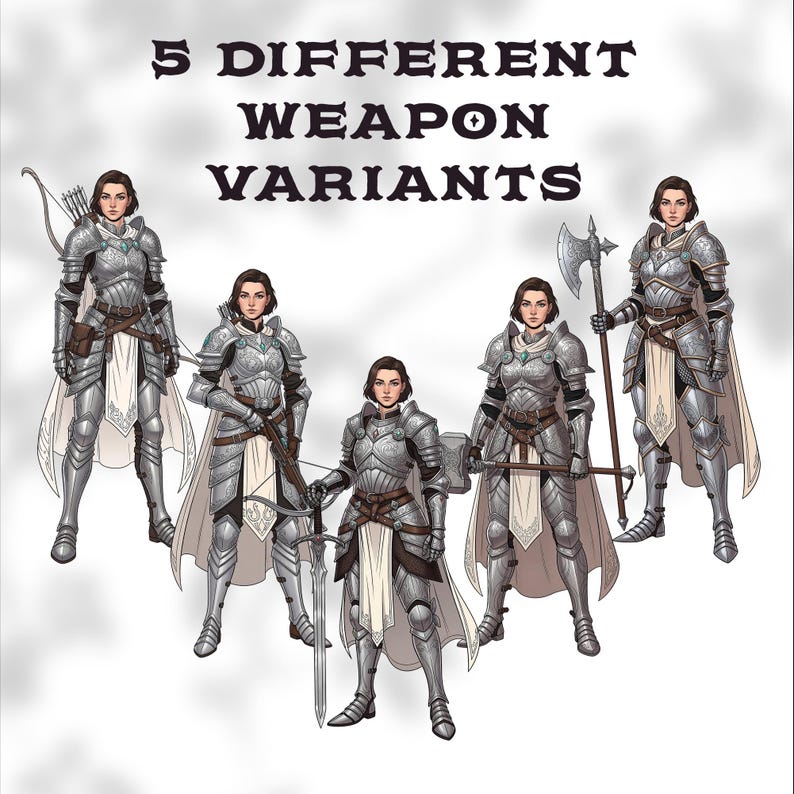 Human Fighter Portraits – 120 Pngs, Tokens & Printable Minis for Dnd ...