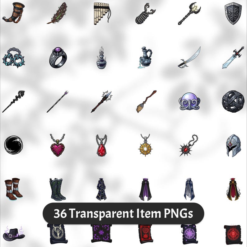 Spooky 5e Dnd Magic Item Cards - 36 Printable Cards - Etsy