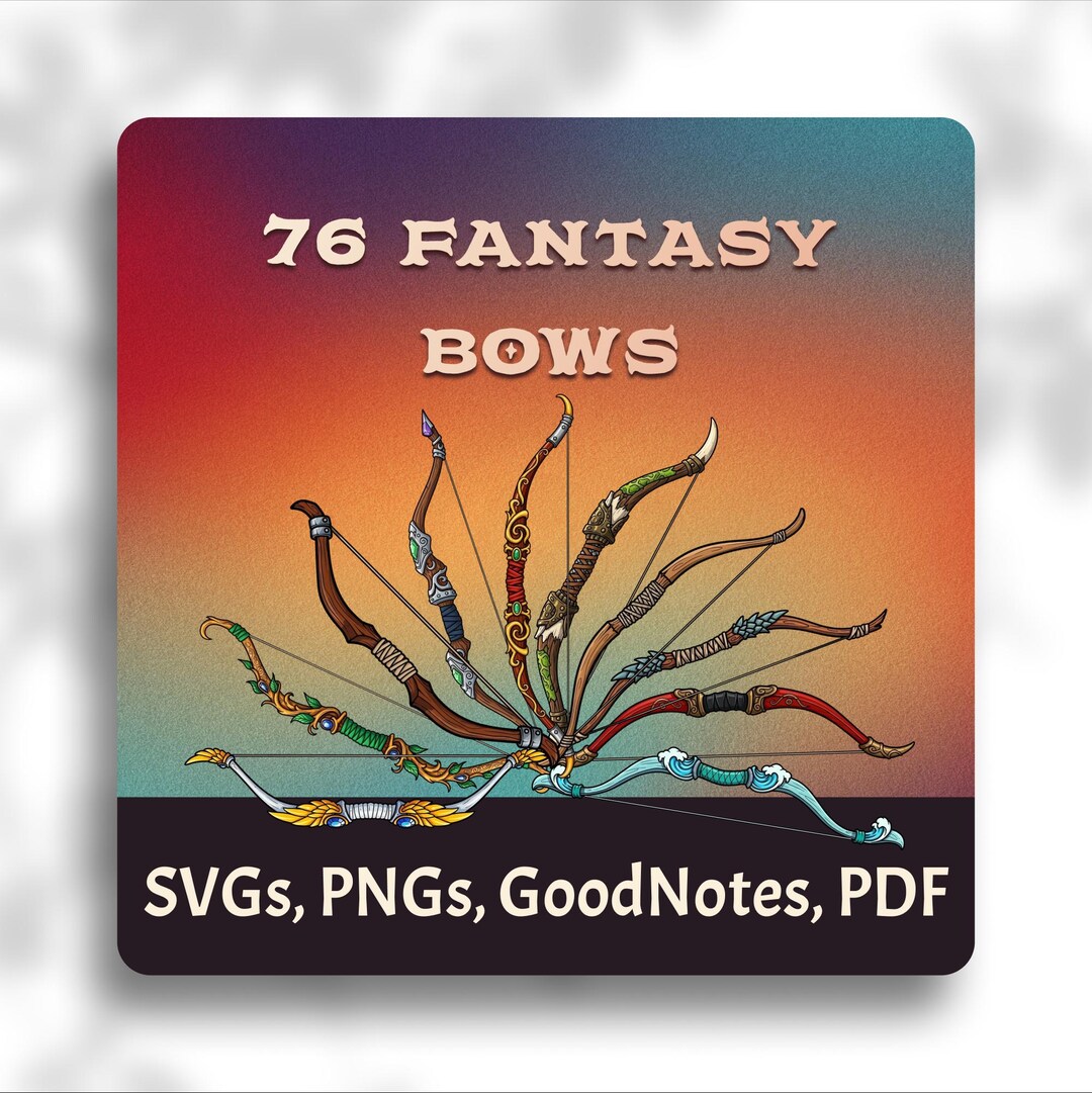 Dnd Fantasy Bows Clipart – 76 Race-themed Weapons - Etsy