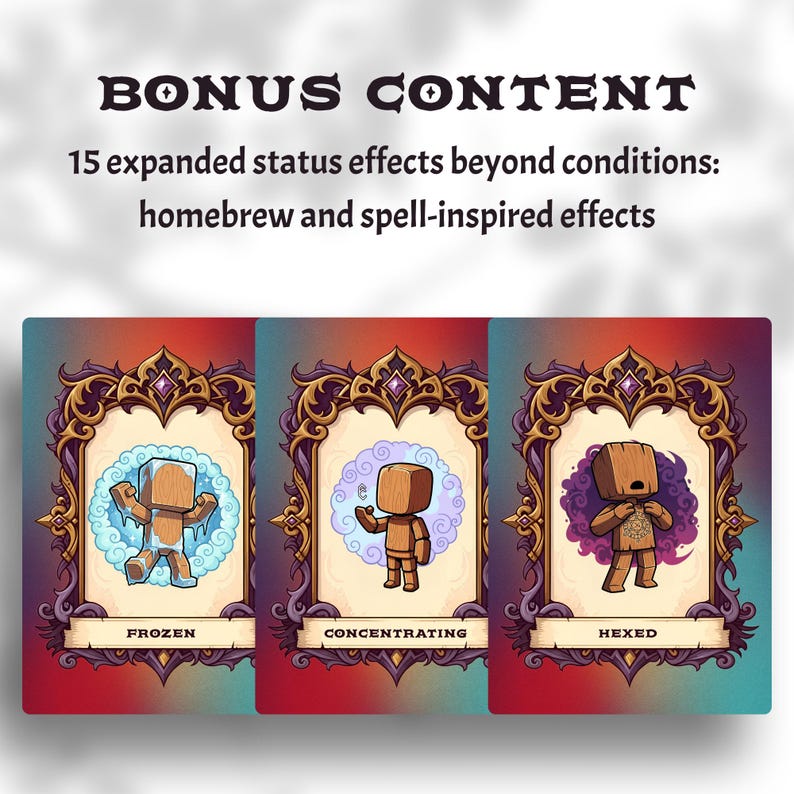 5e Dnd Condition Tokens & Cards – Printable and Digital Reference - Etsy