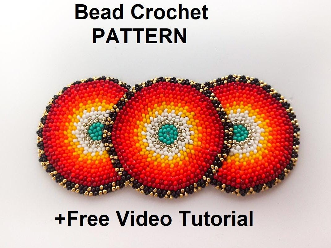 Beaded Barrette Bead Crochet Pattern Free Video Tutorial/step by Step ...