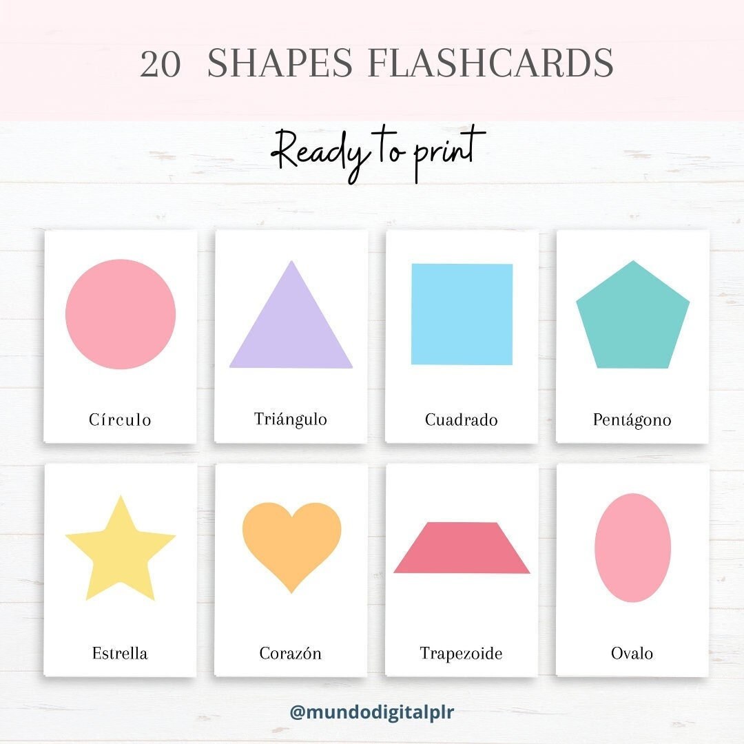 Tarjetas didácticas de las formas, tarjetas didácticas imprimibles ...