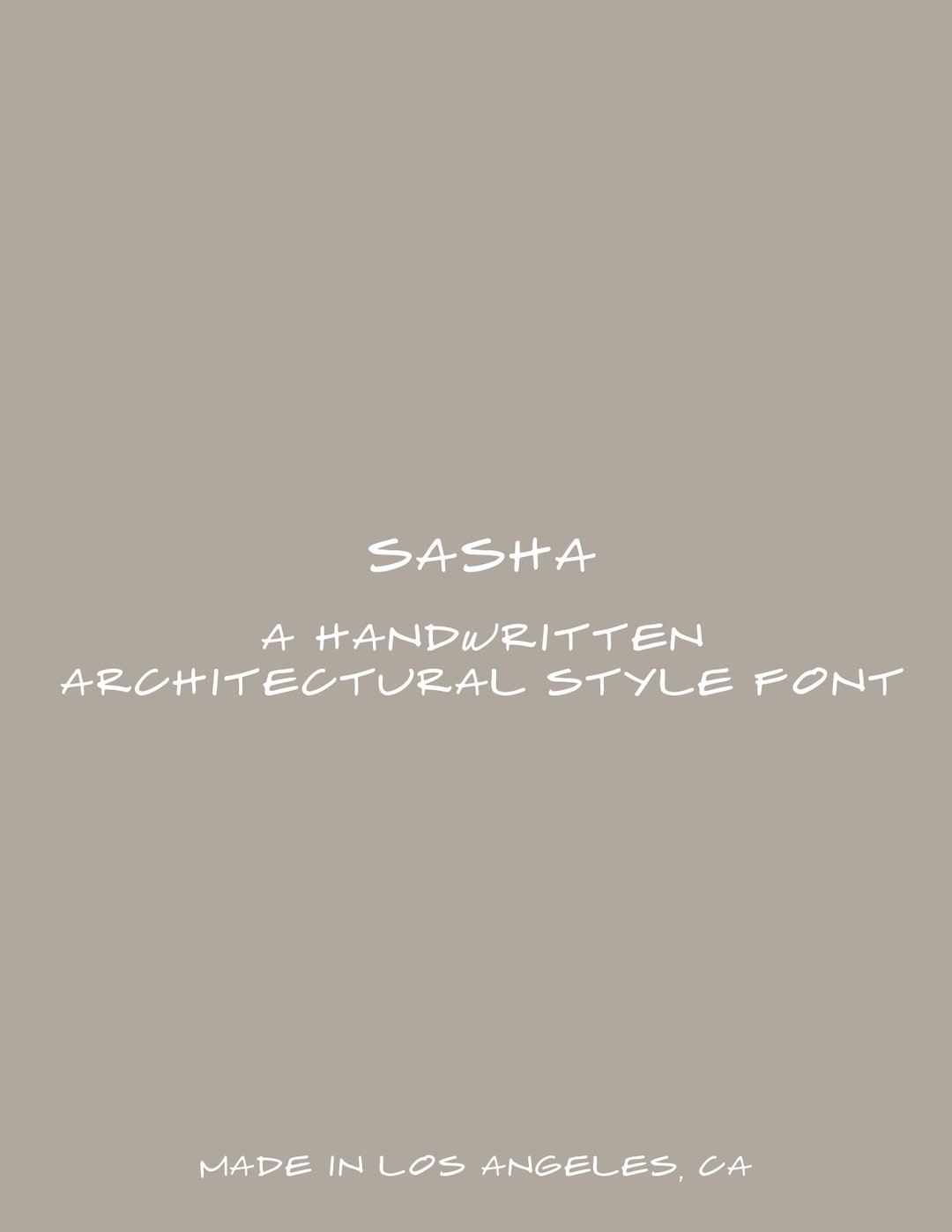 SASHA · A Handwritten Architectural-style Font | Sans Serif | OTF File ...