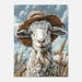 Mischievous Goat Wearing Farmer's Hat Art Print - Etsy