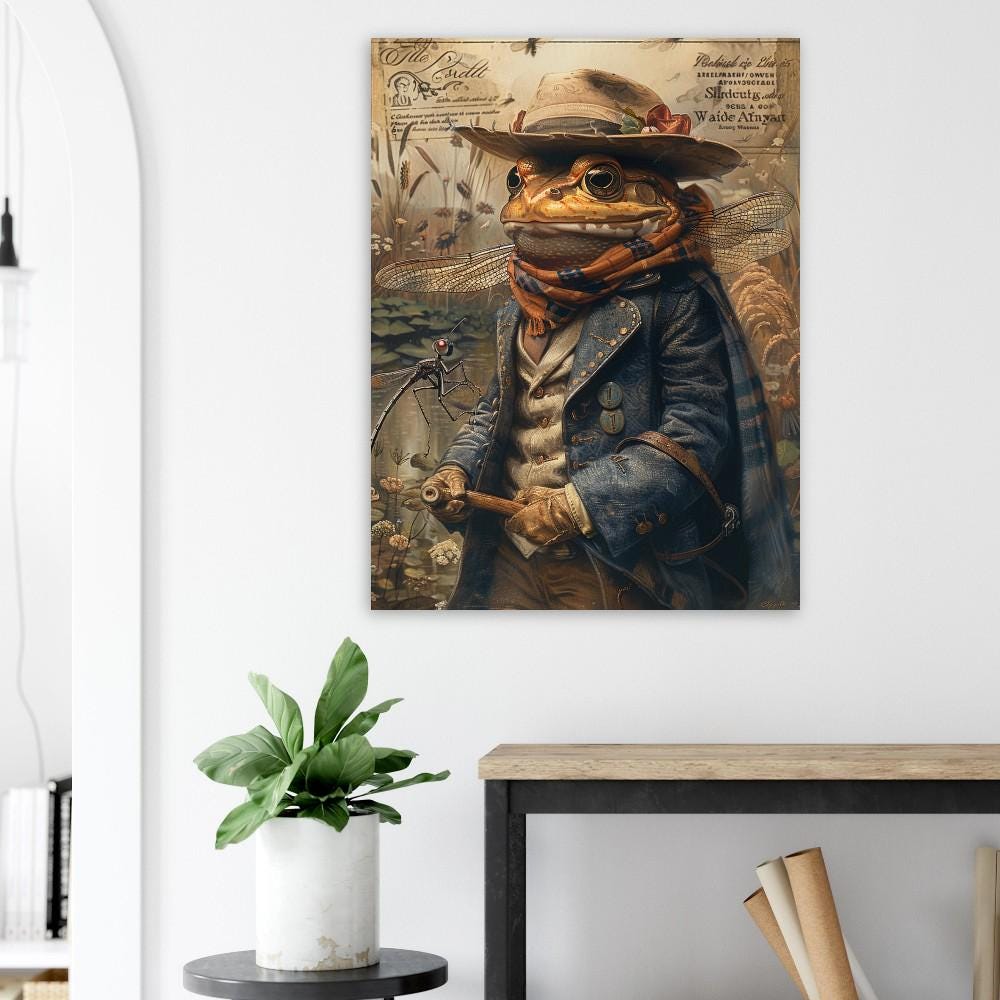 Frog Cowboy Art Print - Etsy
