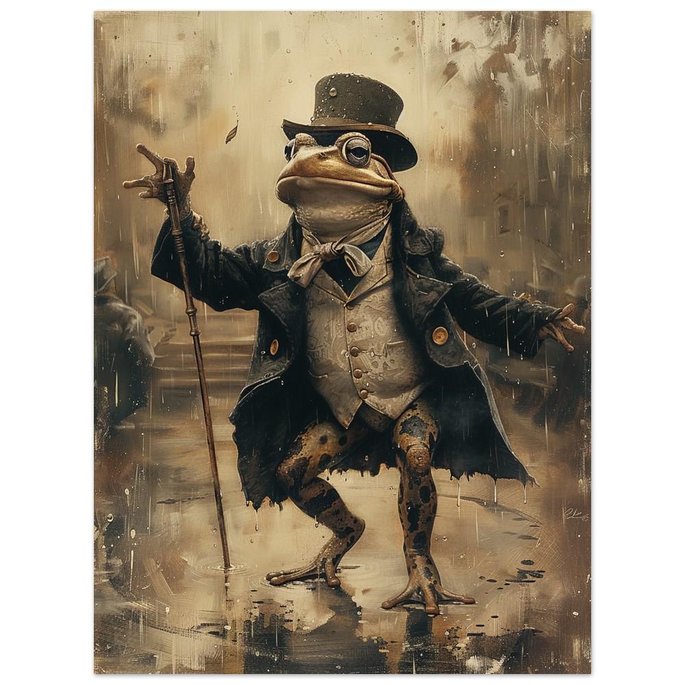 Frog in Top Hat and Cane Performing Tap Dance Art Print - Etsy