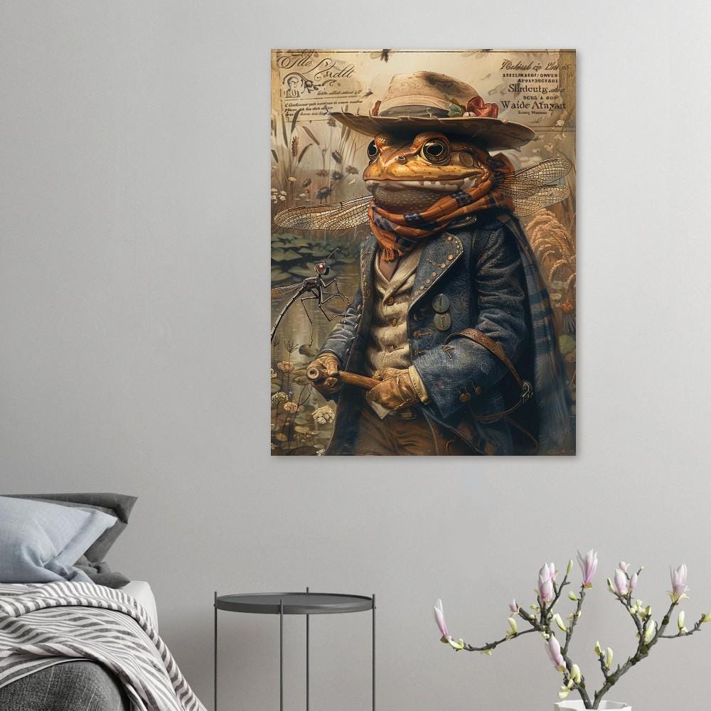 Frog Cowboy Art Print - Etsy