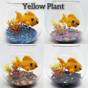 Crocheted Goldfish Amigurumi, 4" Fish Bowl, Custom Aquarium Decor - Etsy