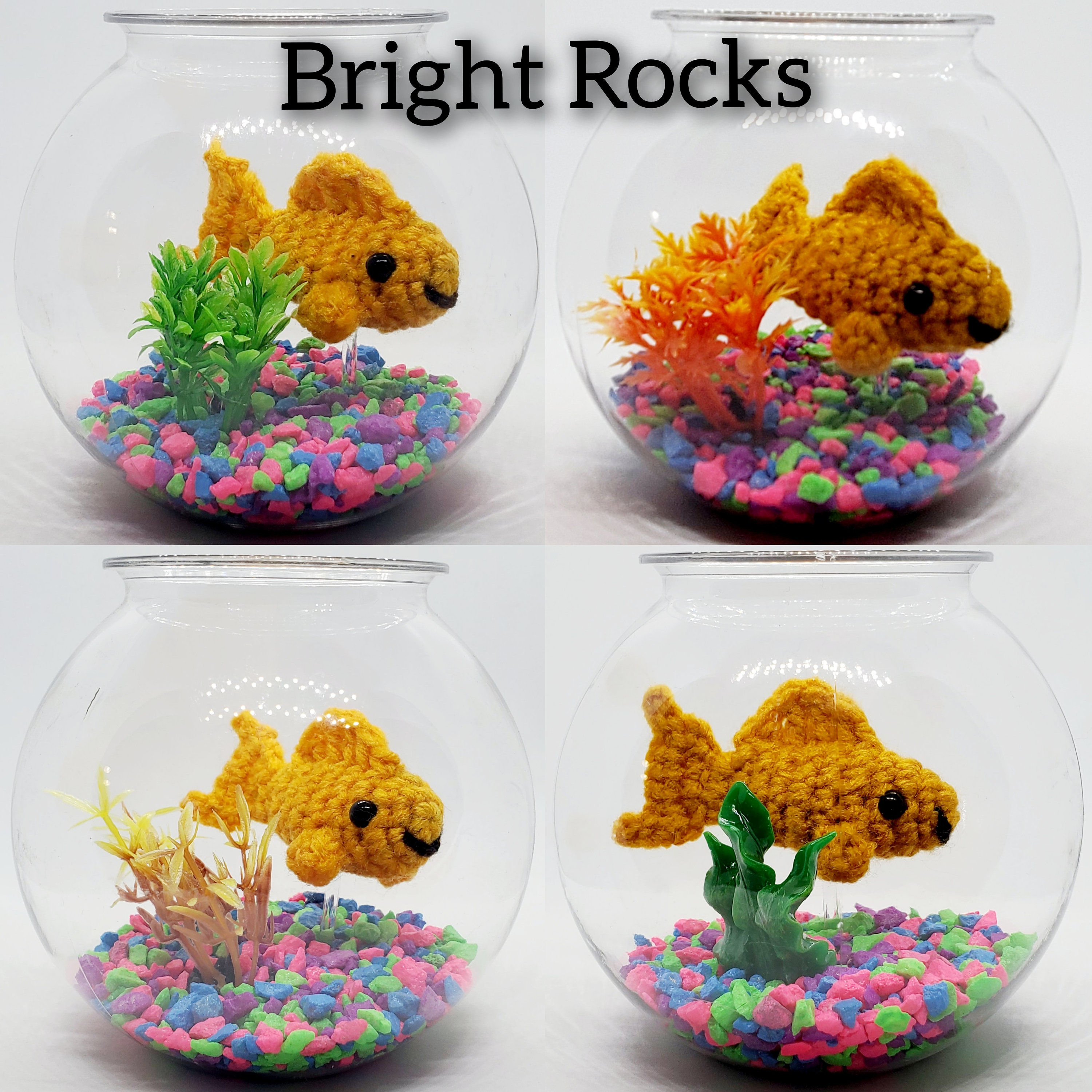 Crocheted Goldfish Amigurumi, 4" Fish Bowl, Custom Aquarium Decor - Etsy