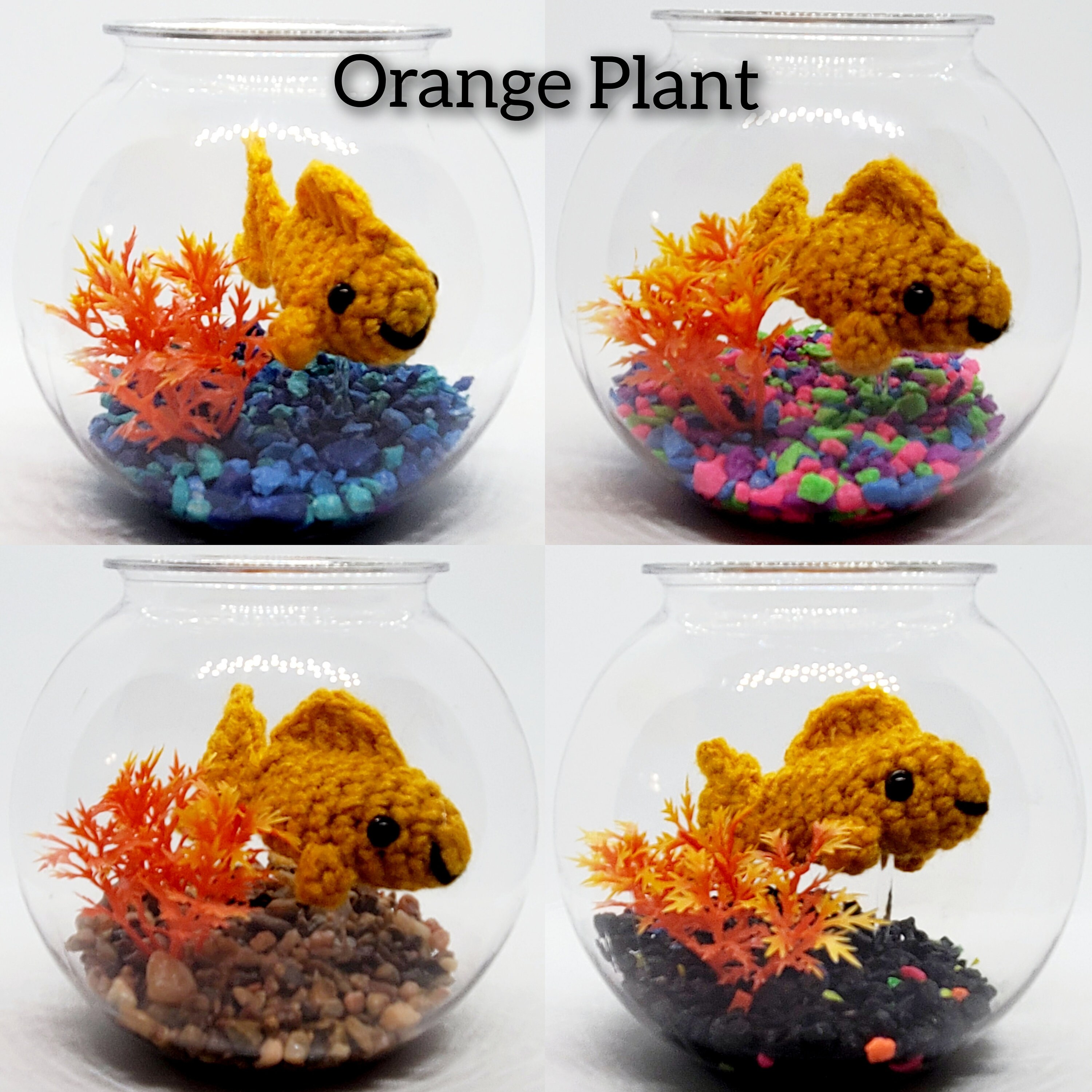 Crocheted Goldfish Amigurumi, 4" Fish Bowl, Custom Aquarium Decor - Etsy