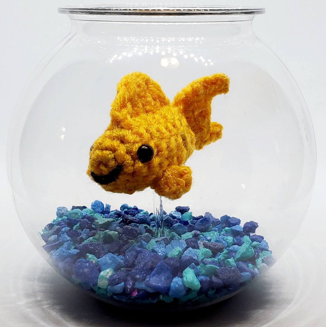 Crocheted Goldfish Amigurumi, 4" Fish Bowl, Custom Aquarium Decor - Etsy