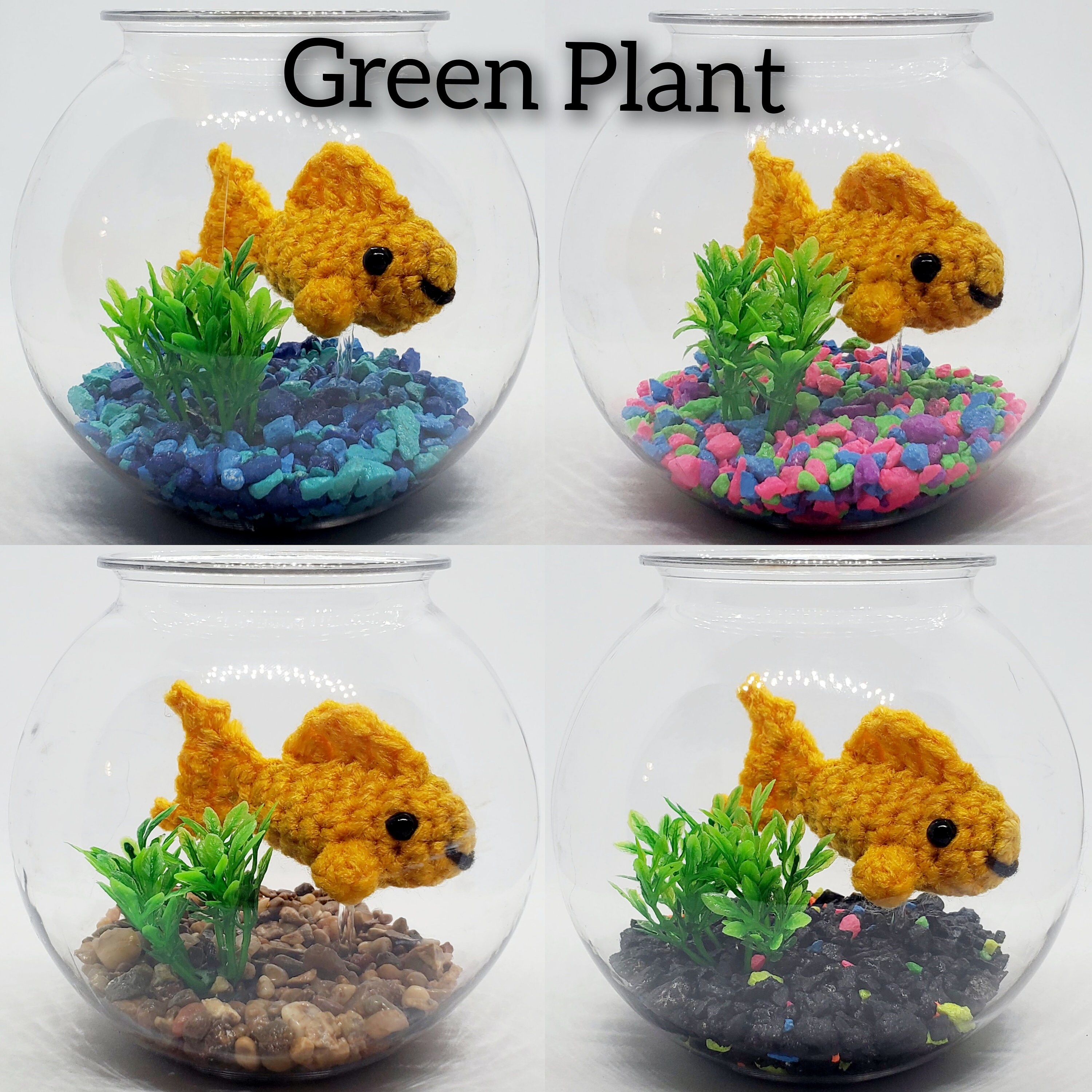 Crocheted Goldfish Amigurumi, 4" Fish Bowl, Custom Aquarium Decor - Etsy