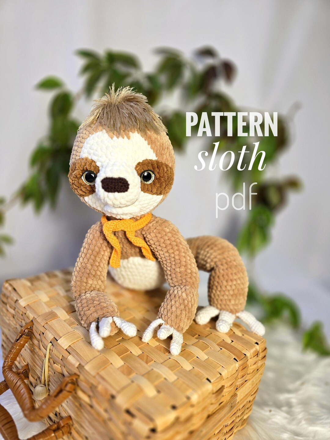 Sloth Crochet Pattern, Amigurumi Sloth, Crochet Sloth Plush Pattern ...