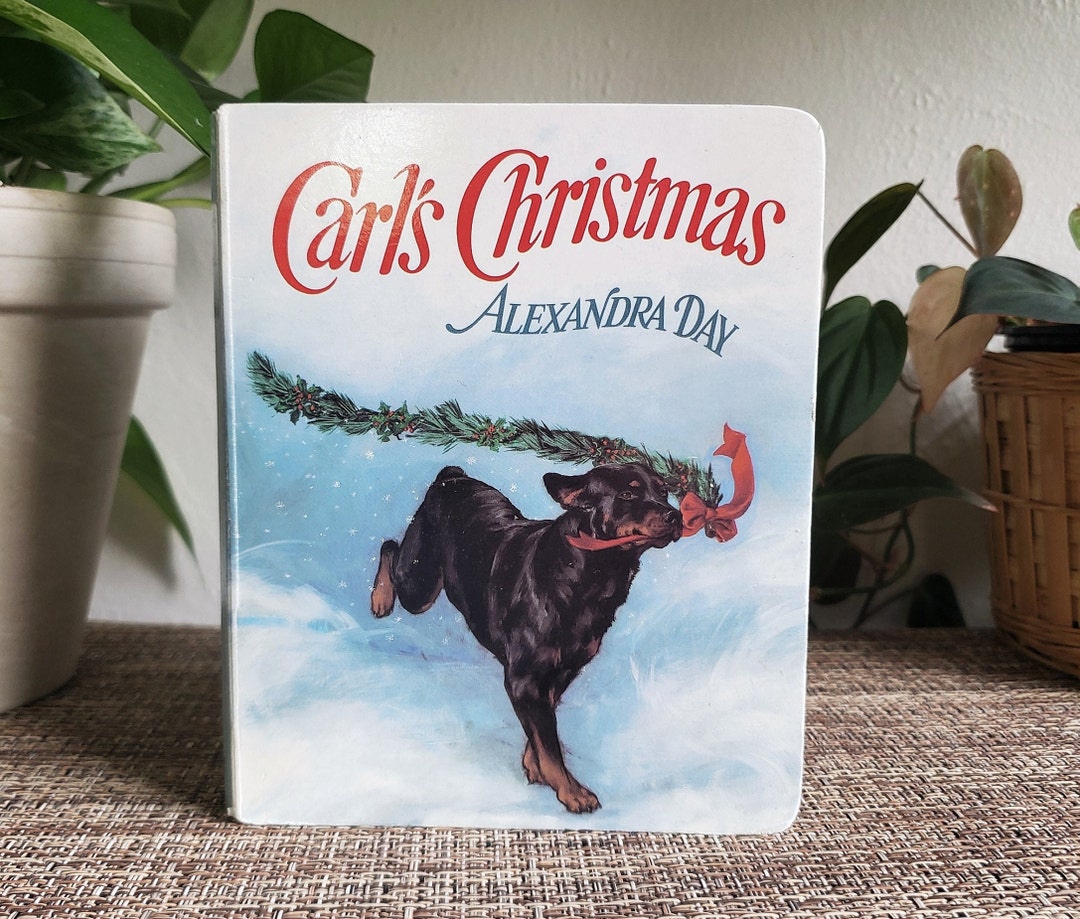 Vintage Carl's Christmas Board Book by Alexandra Day, 1993 - Etsy
