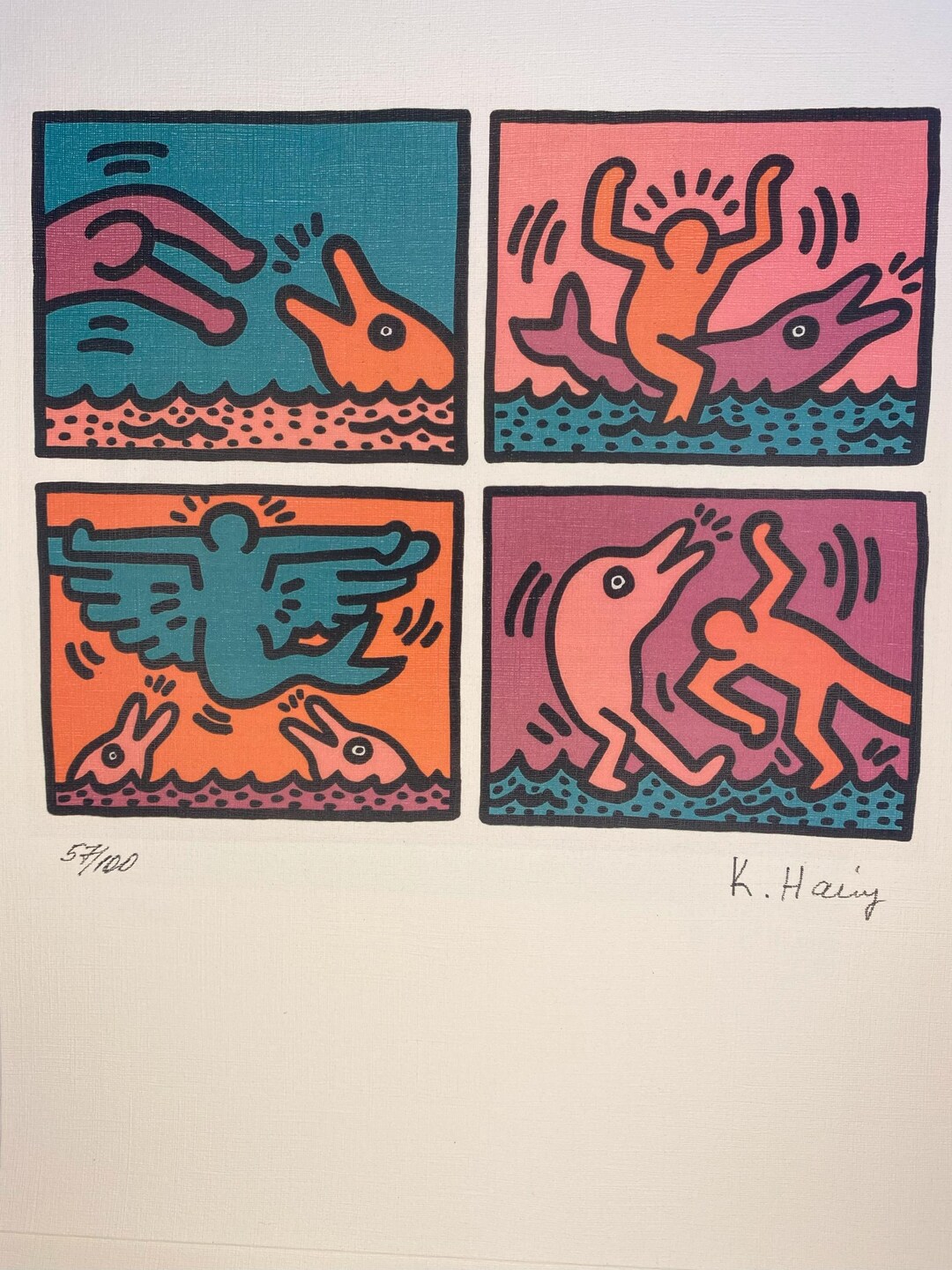 Keith Haring Print, Certificate, Haring Poster, Pop Art, Wall Art ...