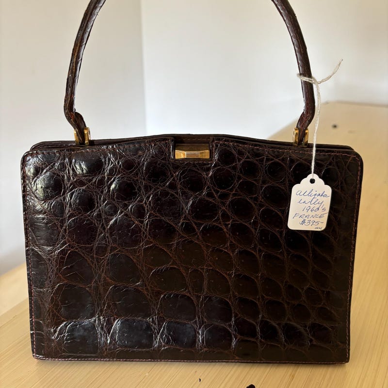 Vintage Alligator 60s Bag - Etsy