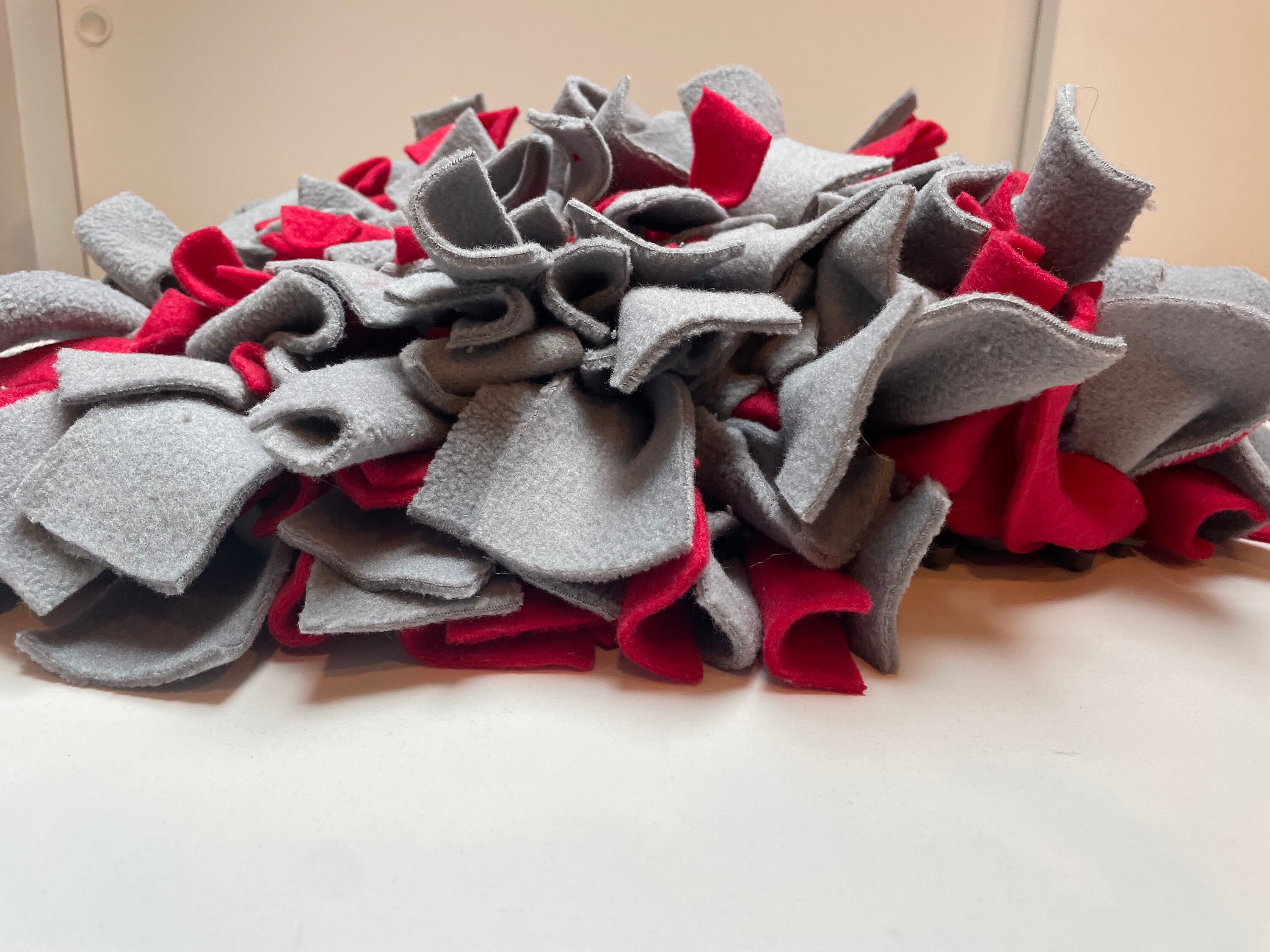 Red / Scarlet Gray Snuffle Mat ohio State Theme, Dog Toy, Cat Toy ...