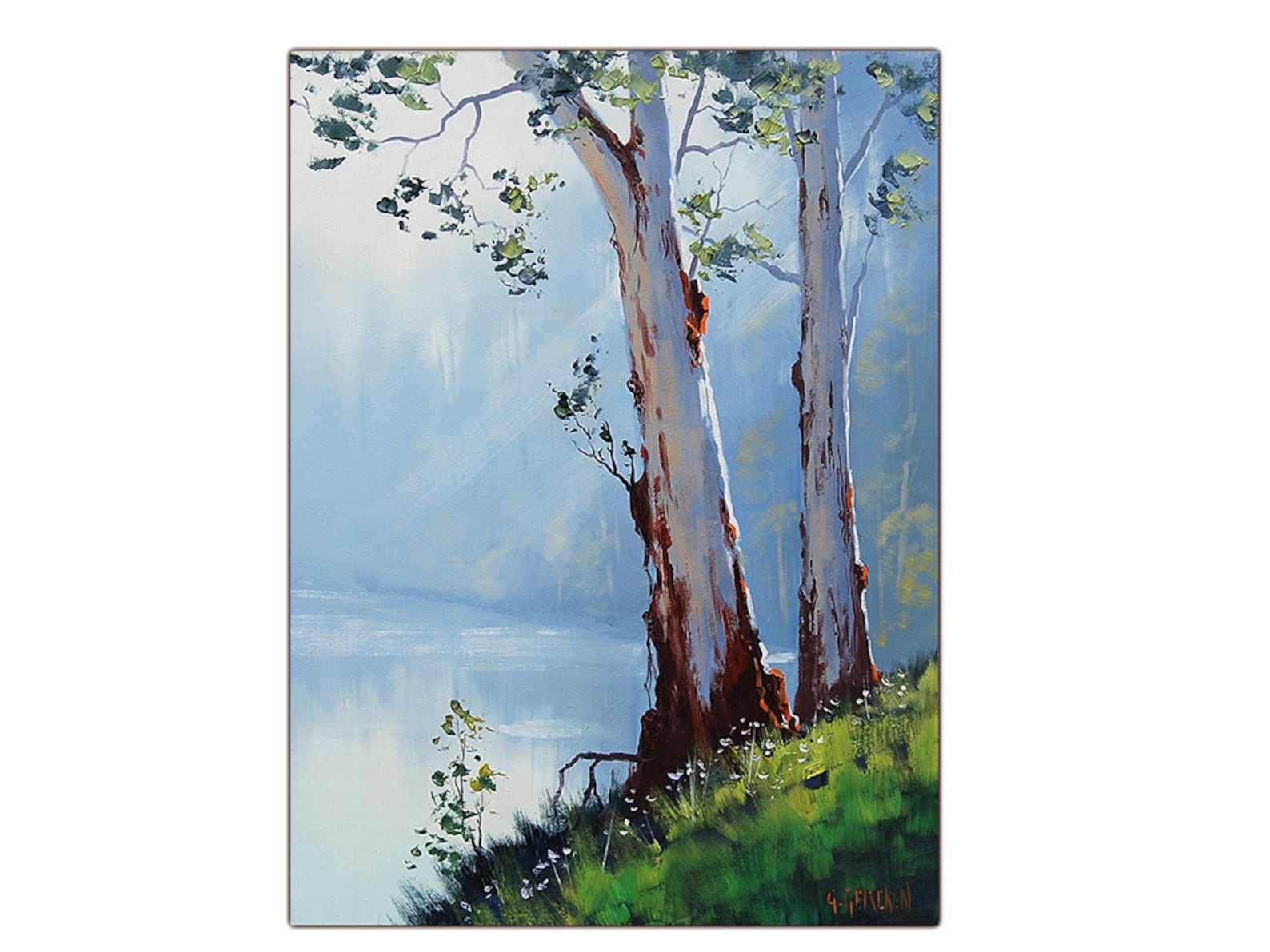TREE PAINTINGS Australian Artwork Traditional Oil by Graham Gercken ...