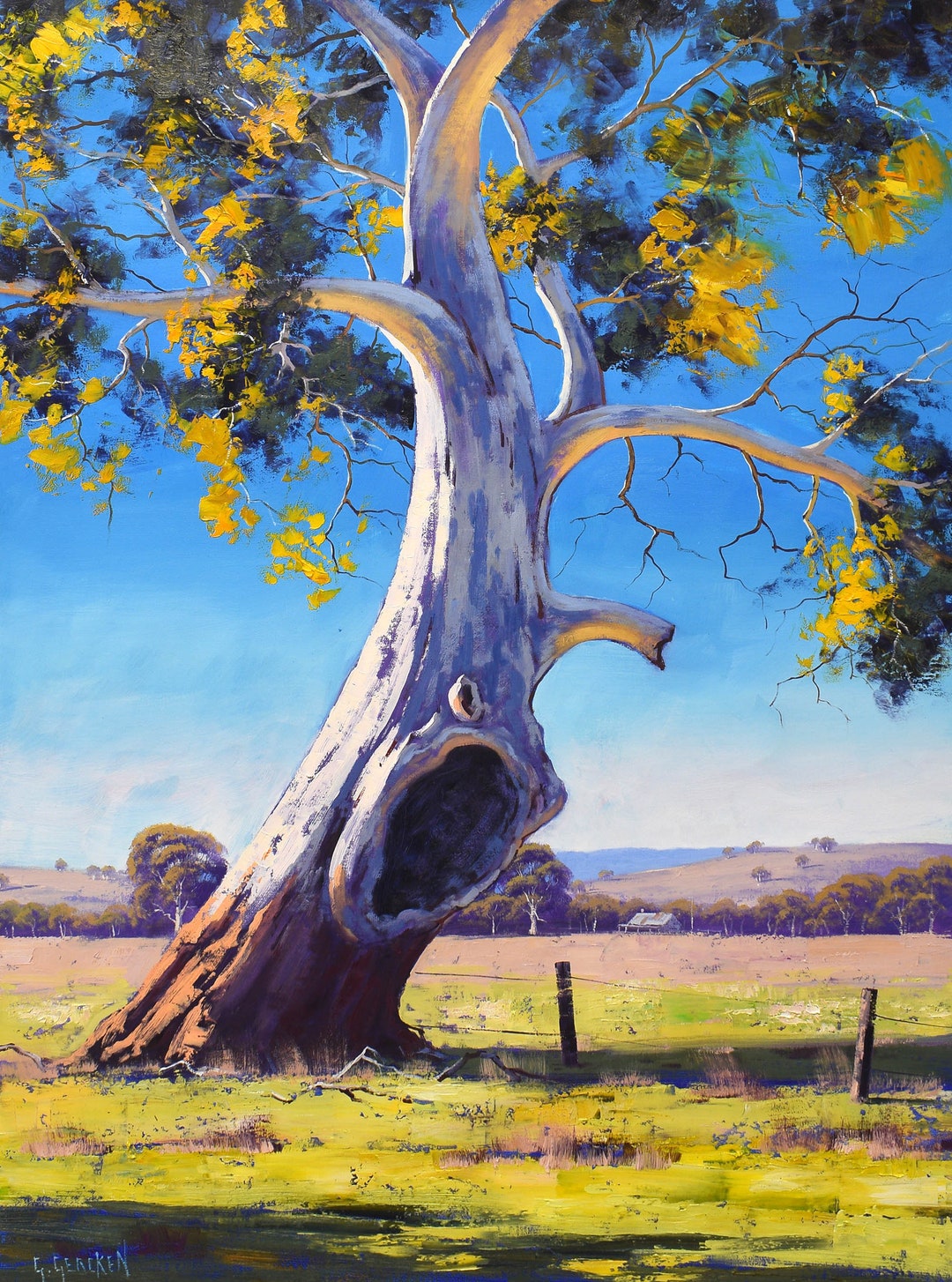 Eucalyptus Trees, Large Landscape, Australian Landscape Painting, Oil ...