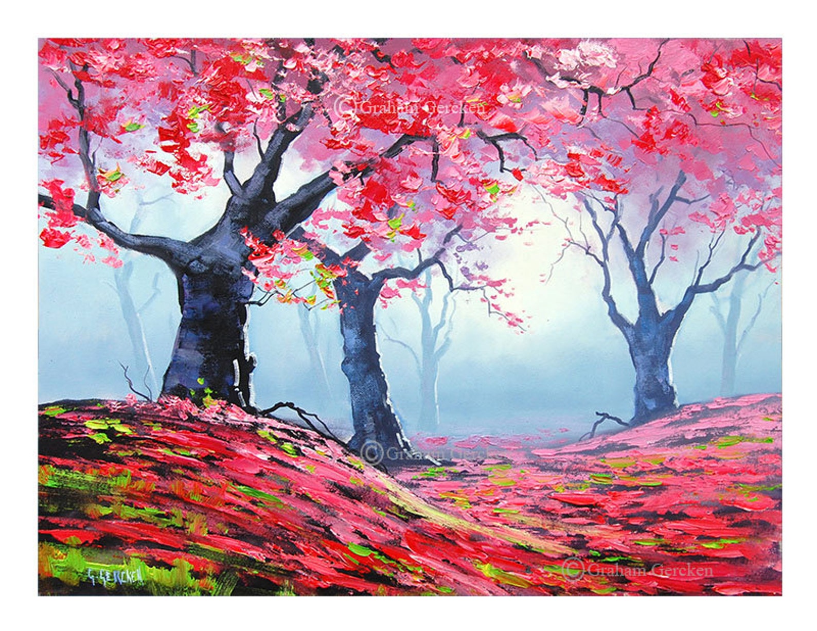 Pink Trees Pink Wall Art Pink Prints Pink Decor Pink Pictures - Etsy