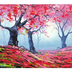 Pink Trees Pink Wall Art Pink Prints Pink Decor Pink Pictures - Etsy