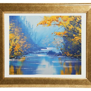 Autumn Print , Painting Prints, Fall Scene, Autumn Picture ...