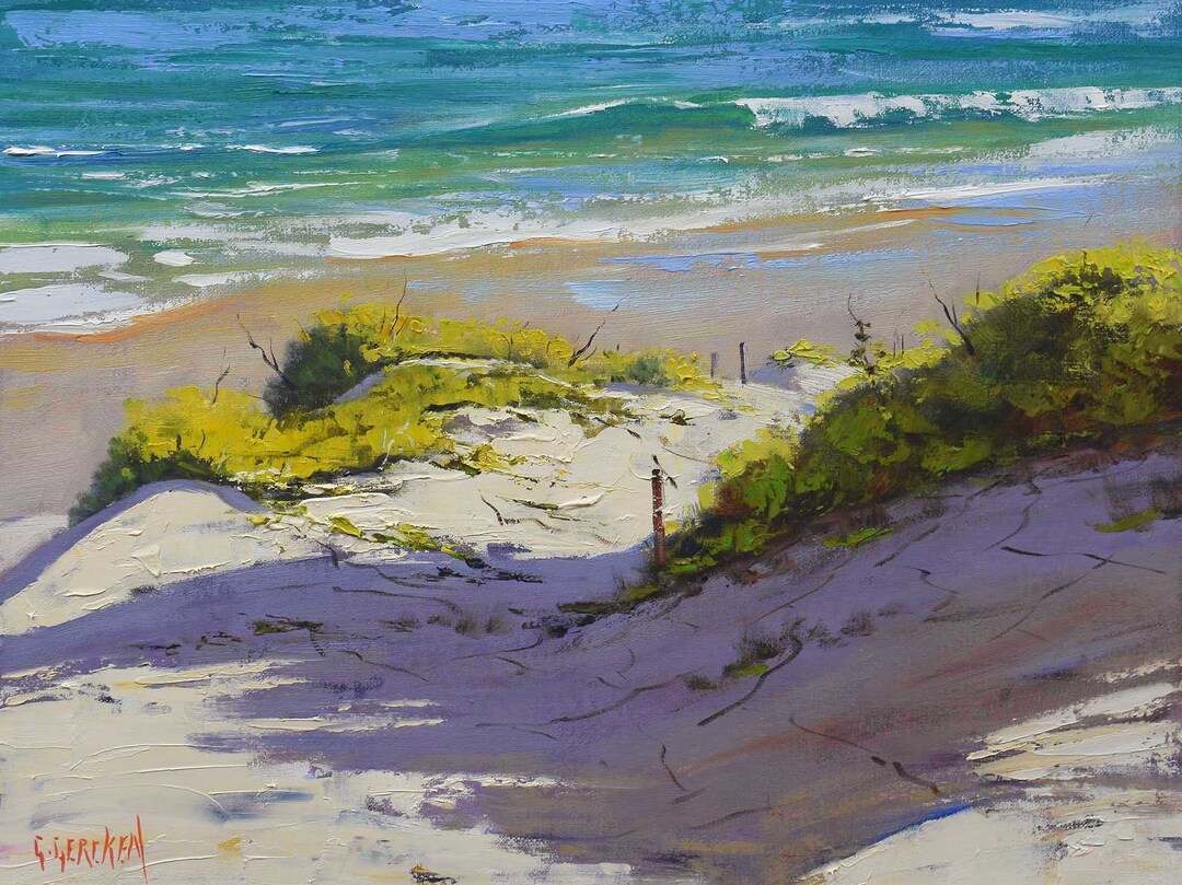 Beach Print , Painting Prints, Beach Scene, Beach Picture , Sand Dunes ...
