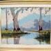 Large Australian Landscape Painting Gum Trees Painting Art by Listed ...