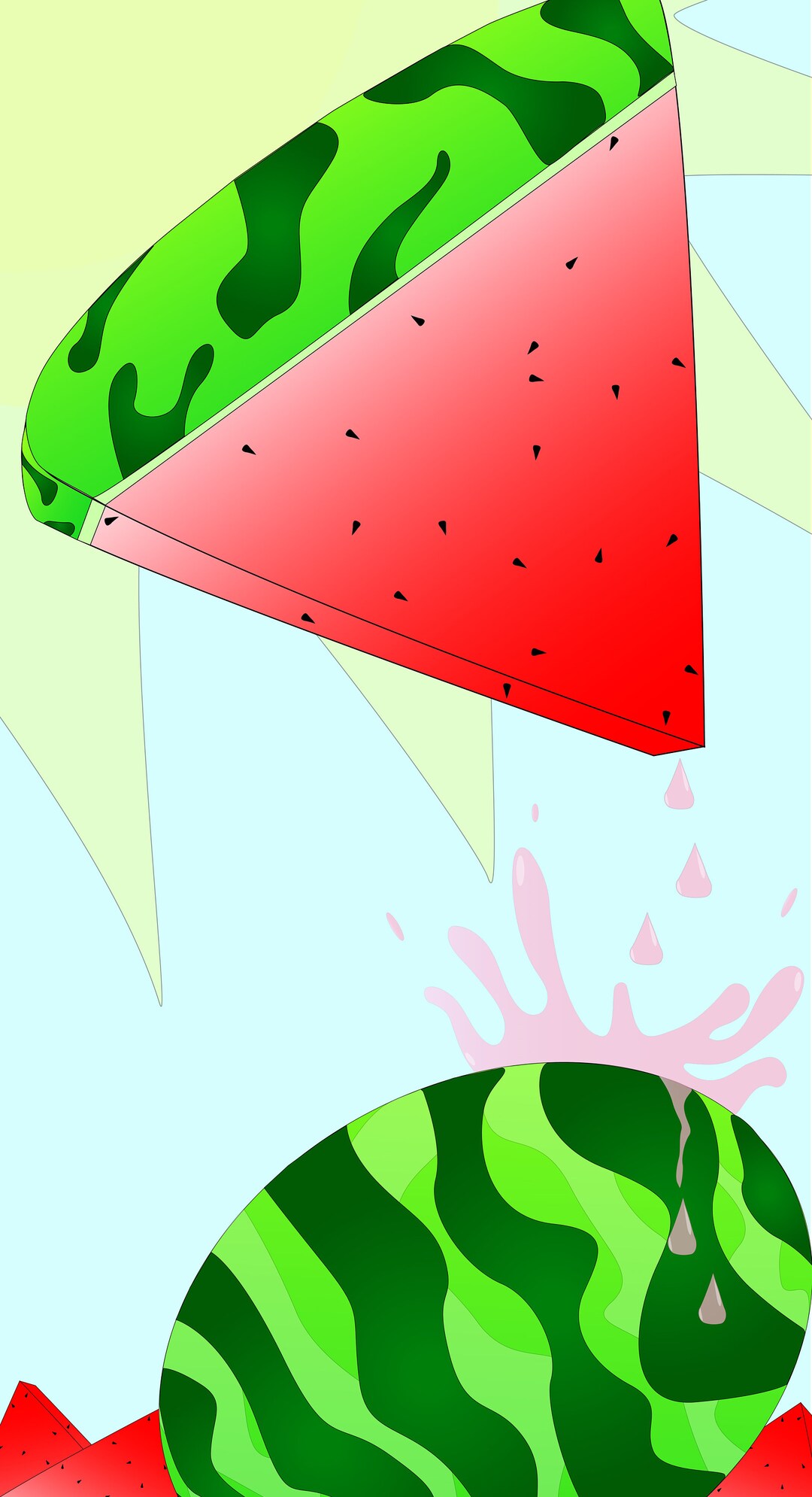 Watermelon Splash Wallpaper - Etsy